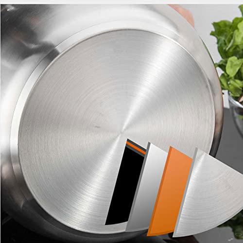 TAKESH Soup Pot Household Stainless Steel Soup Pot, Extra-high with Double Bottom and Thick Stew Pot Cookware Kitchen Pots Hot Pot