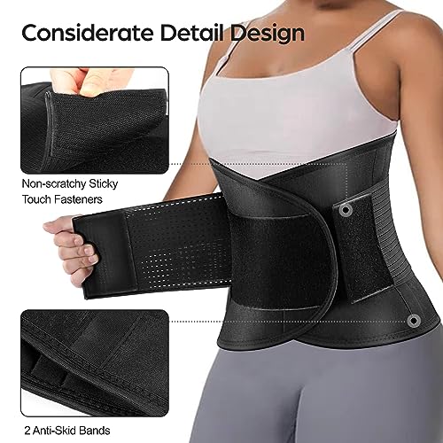 SZCLIMAX Back Brace for Back Pain Relief, Back Support Belt for Men Women, Lumbar Lower Back Support Belt for Body Shape, Herniated Disc, Sciatica, Breathable Lumbar Brace (Black,Large)