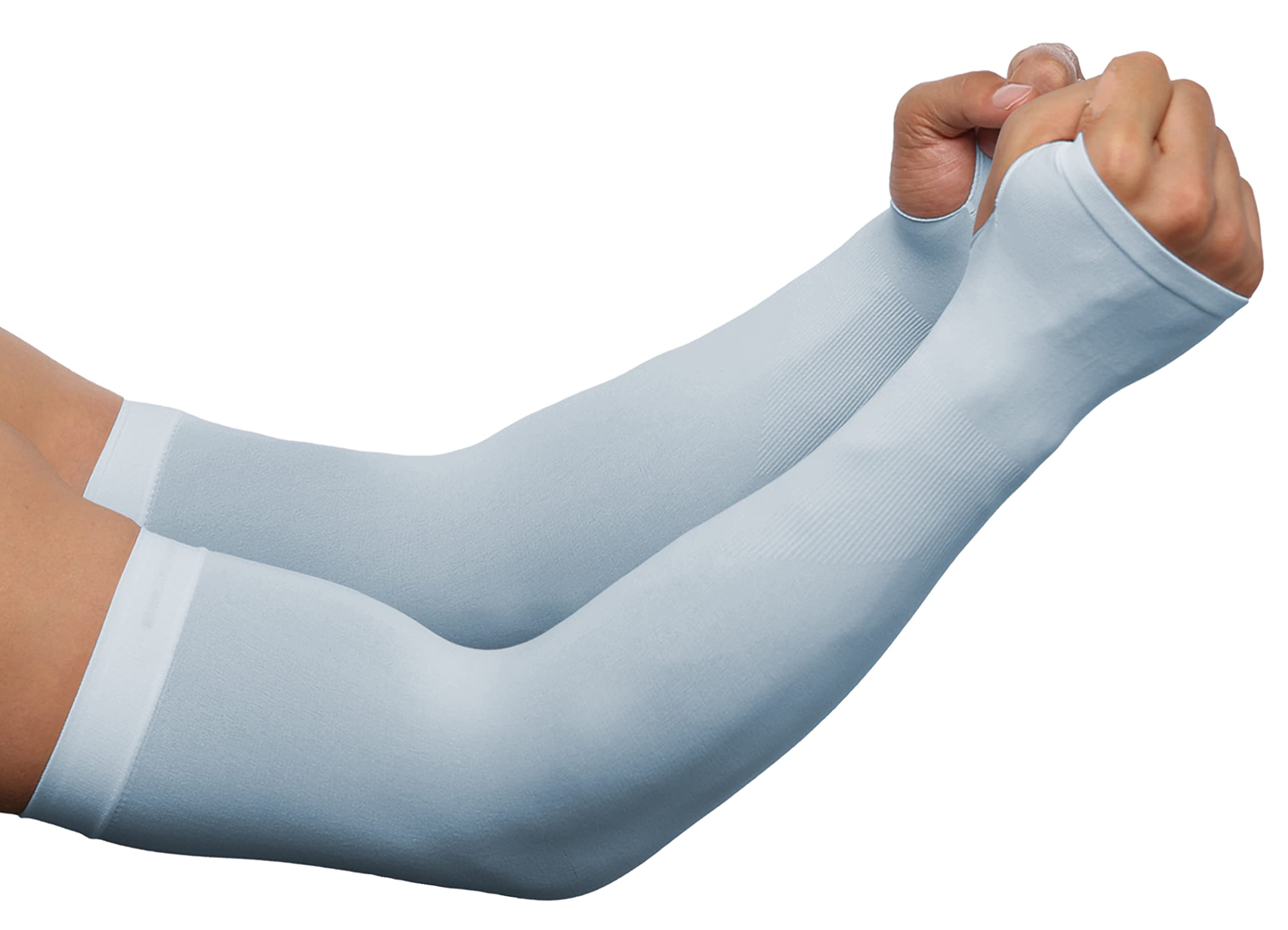 Tough Outdoors UV Sun Protection Arm Sleeves for Men & Women - UPF 50 Cooling Sports Compression Arm Shield w/Hand Cover