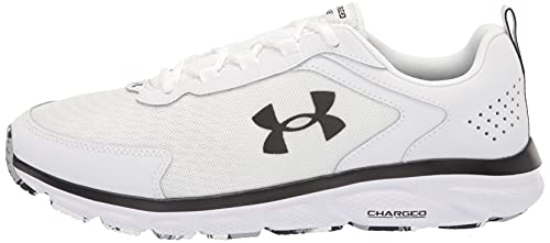 Under Armour Mens Charged Assert 9 Marble Running Shoe, White(101 Black, 11 US