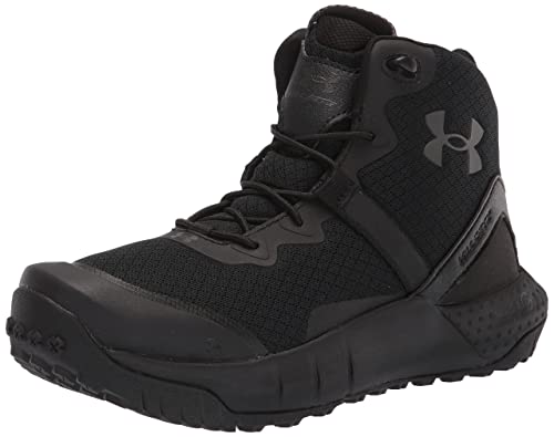 Under Armour Men's Micro G Valsetz Zip Mid Military and Tactical Boot, Black (001)/Black, 8.5 M US