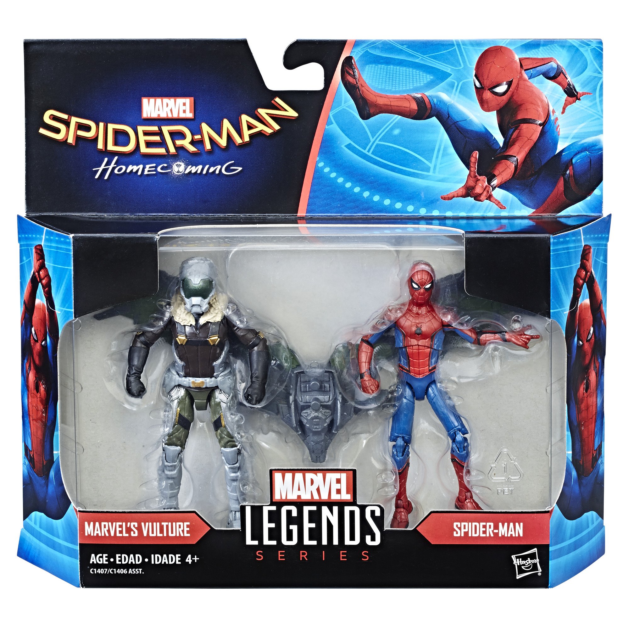 Spider-Man Marvel Legends Homecoming Vulture Figures 2-Pack, 3.75-inch