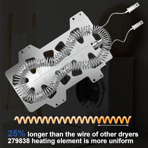 Romalon DC97-14486A Dryer Heating Element includes a built-in DC47-00019A dryer heating element Nickel-chromium content up to 95% For Samsung Dryer dv45h7000ew/a2 dve50r5400v/a3 dve50r5200w/a3 etc