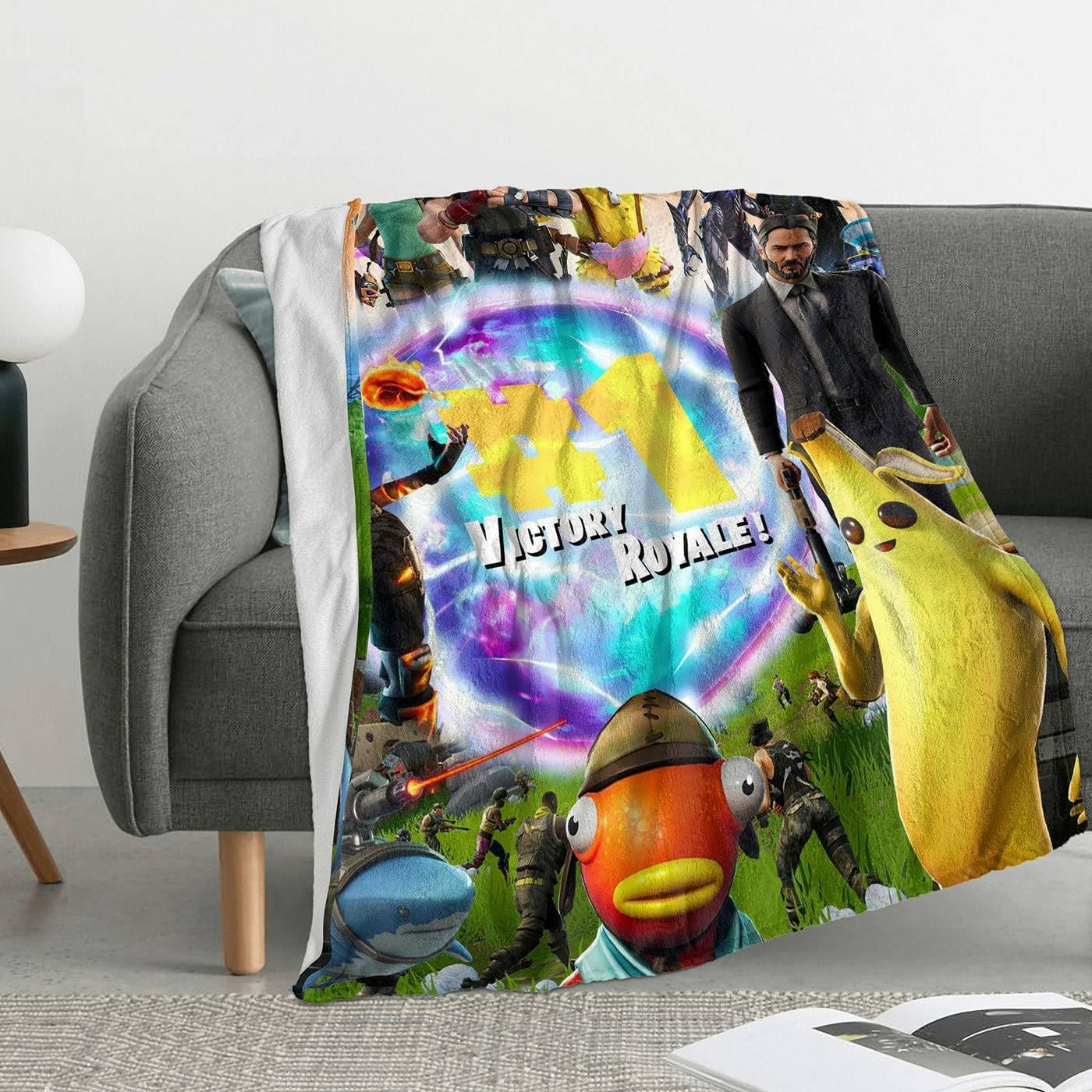 Soft Throw Blanket Anime Blanket Microfiber Cosplay Blankets Sherpa Blanket for Men Women Kids Birthday Gift 50"X 40"