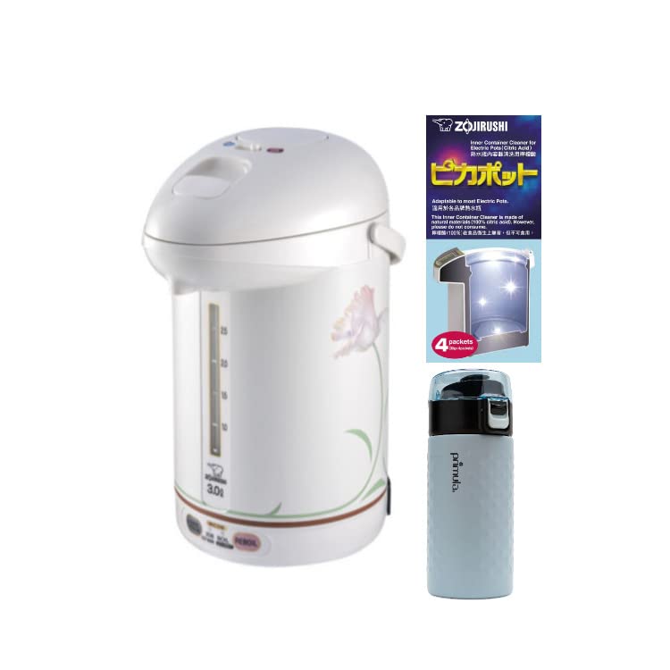 Zojirushi CW-PZC22FC Micom Super Boiler with 4 Packs of Descaling Agents and Tumbler Bundle (3 Items)