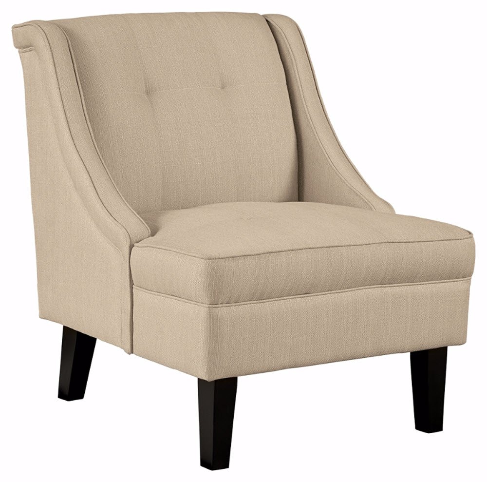Signature Design by Ashley Clarinda Contemporary Tufted Wingback Accent Chair, Cream