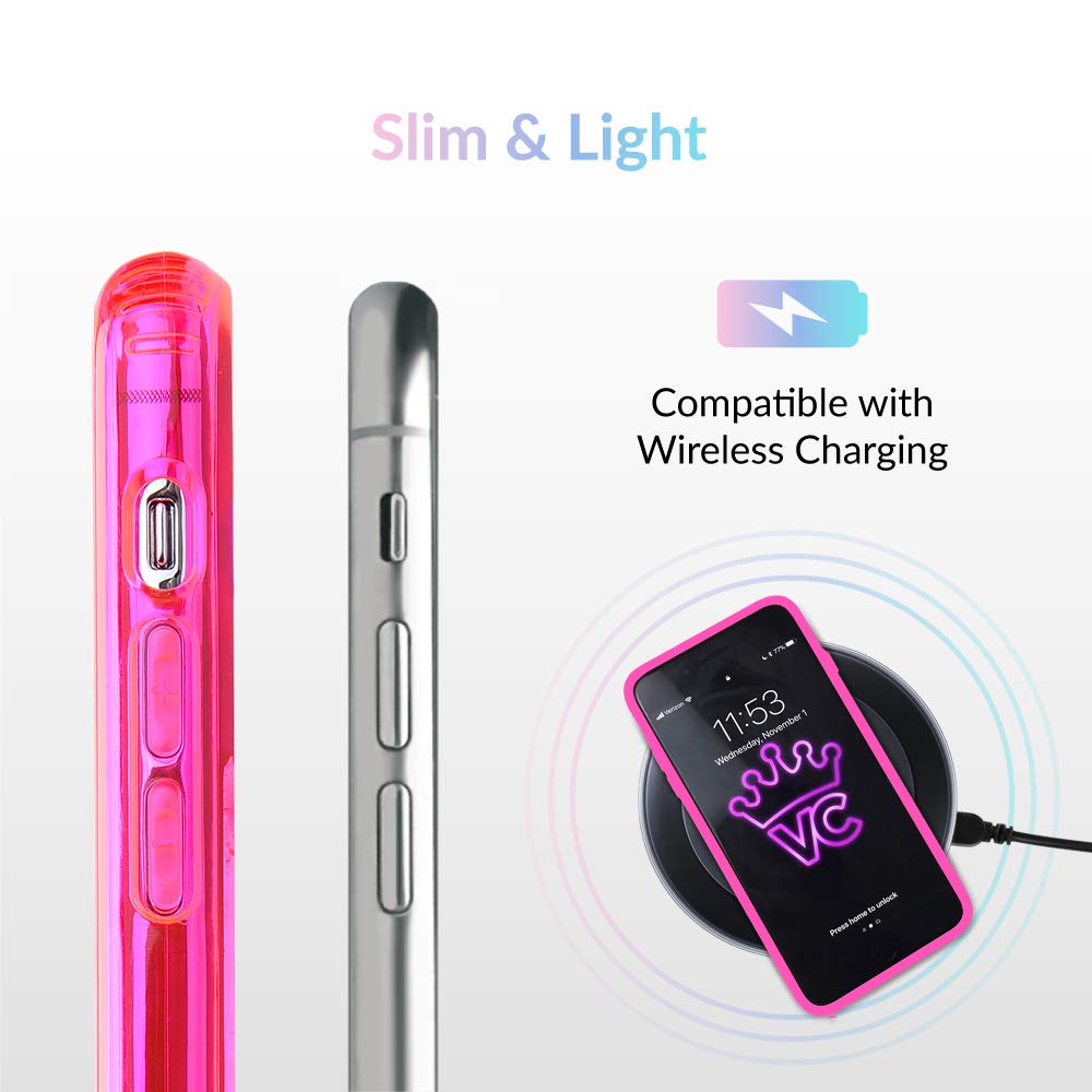 Velvet Caviar Compatible with iPhone 11 Case Neon Pink - Cute Clear Protective Phone Cover for Women, Girls (Hot Pink)