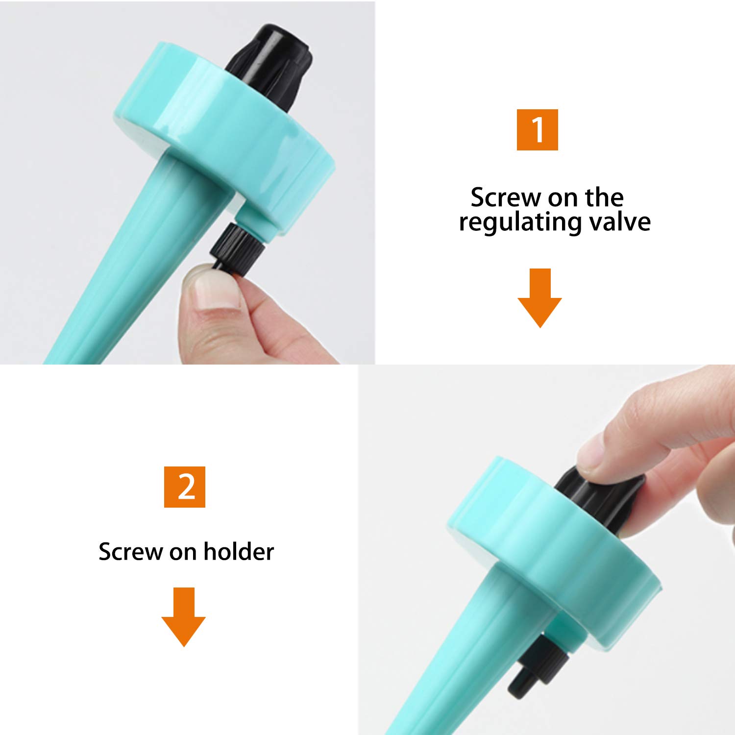 T&Kira Self Watering Spikes, Upgrade Adjustable Plant Waterer Watering Devices for Indoor or Garden, Automatic Vacation Plant Watering Bulbs Globes with Slow Release Control Valve Switch (12pcs)