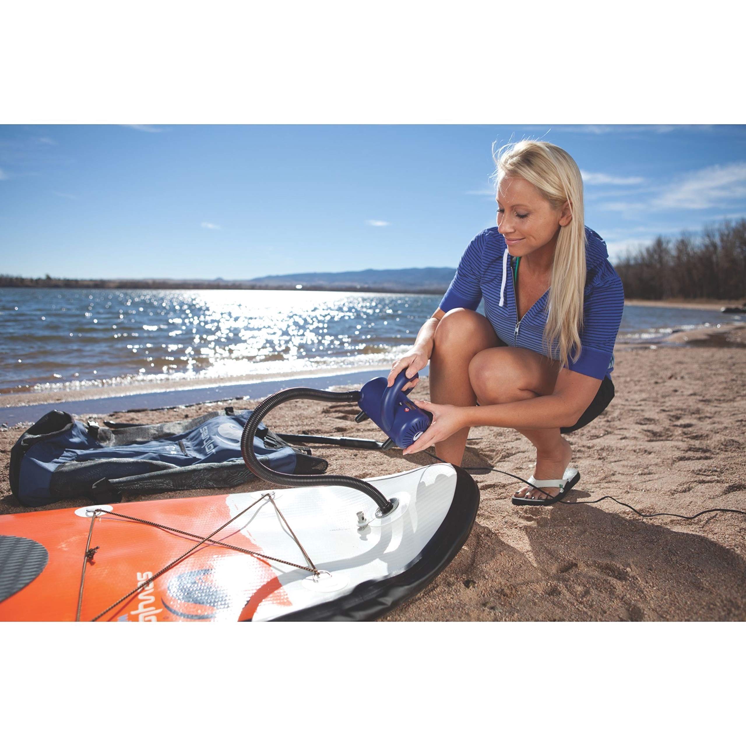 Sevylor High-Pressure Electric Pump, 12V Portable Air Pump for Paddle Boards, Kayaks, Inflatables, and Balloons - 15 PSI