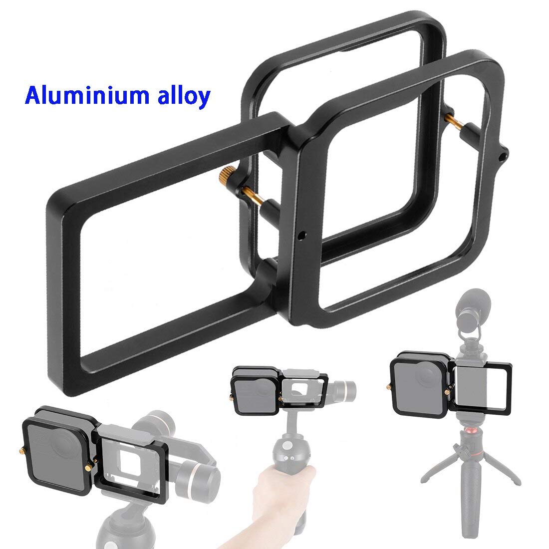 XT-XINTE Switch Action Camera to Gimbal Adapter Mount Plate Compatible for GoPro MAX 360/DJI Osmo Mobile 4 3 OM4/Zhiyun/Moza Handheld Stabilizer (CNC Aluminium Alloy)