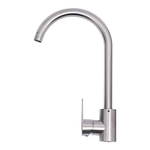 Stainless Steel Kitchen Sink Free Standing Commercial Restaurant Sink Set w/Hot and Cold Faucet, Prep & Utility Washing Hand Basin w/Workbench & Storage Shelves Indoor Outdoor