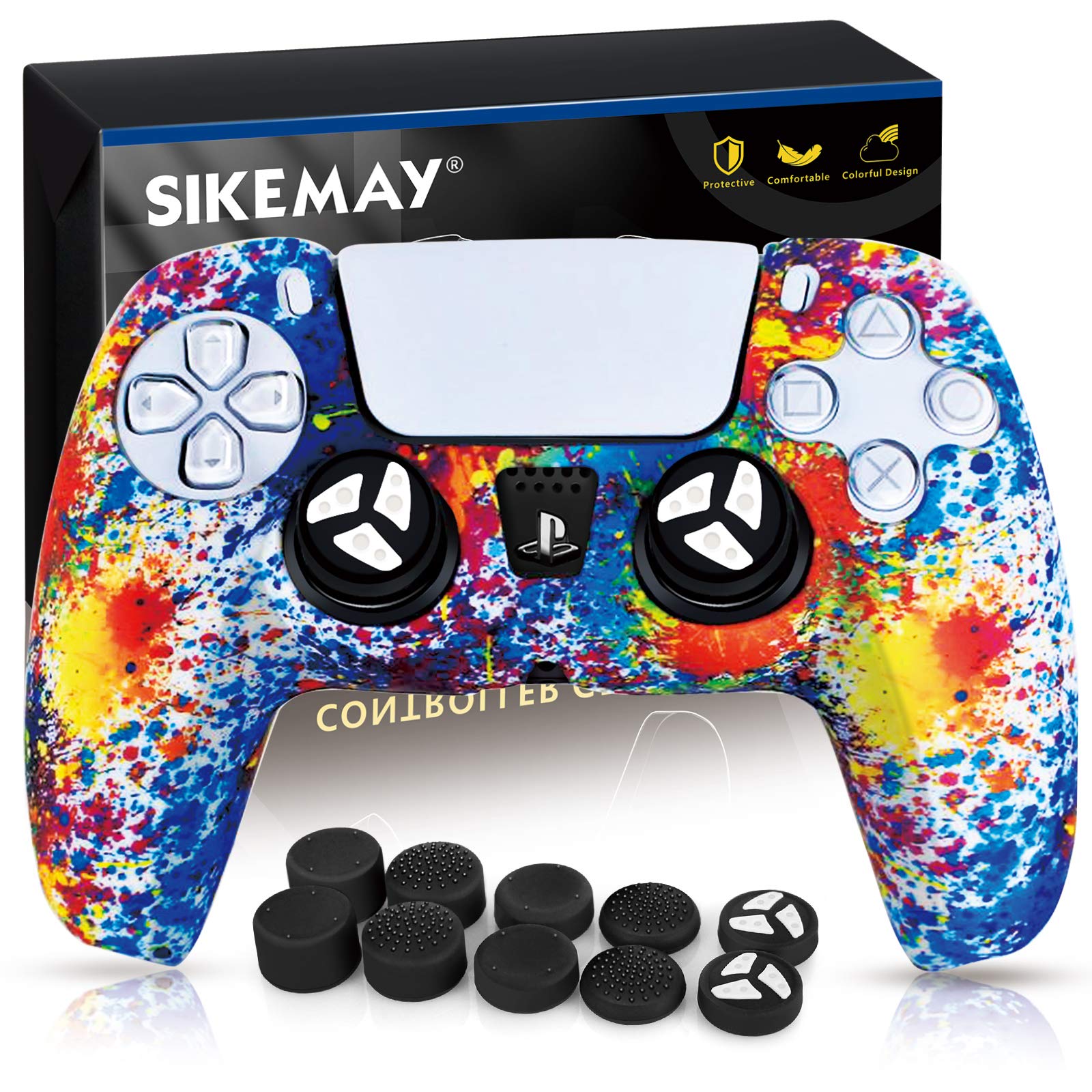 SIKEMAY PS5 Controller Cover Skin Case (Red)