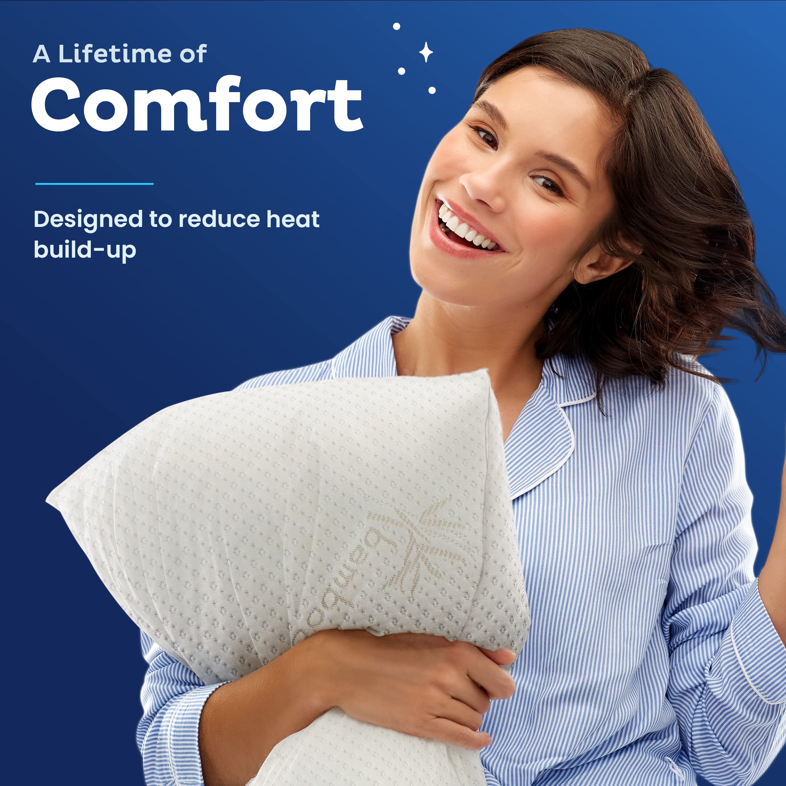 Snuggle-Pedic Pillow Covers - Zippered Body Pillow Protector w/Kool Flow Technology, 20x54 Inches - Made in The USA
