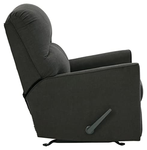 Signature Design by Ashley Lucina Casual Upholstered Rocker Recliner, Dark Gray