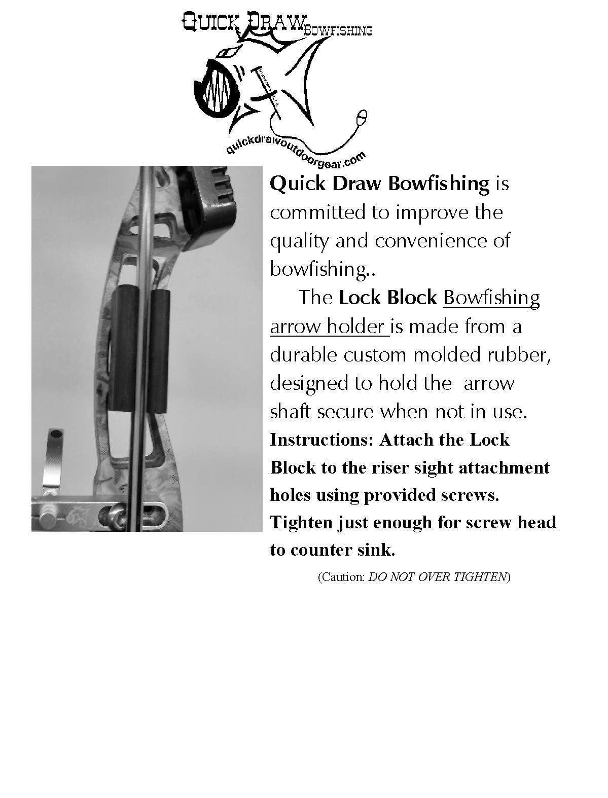 Quick Draw Lock Block Bowfishing Quiver