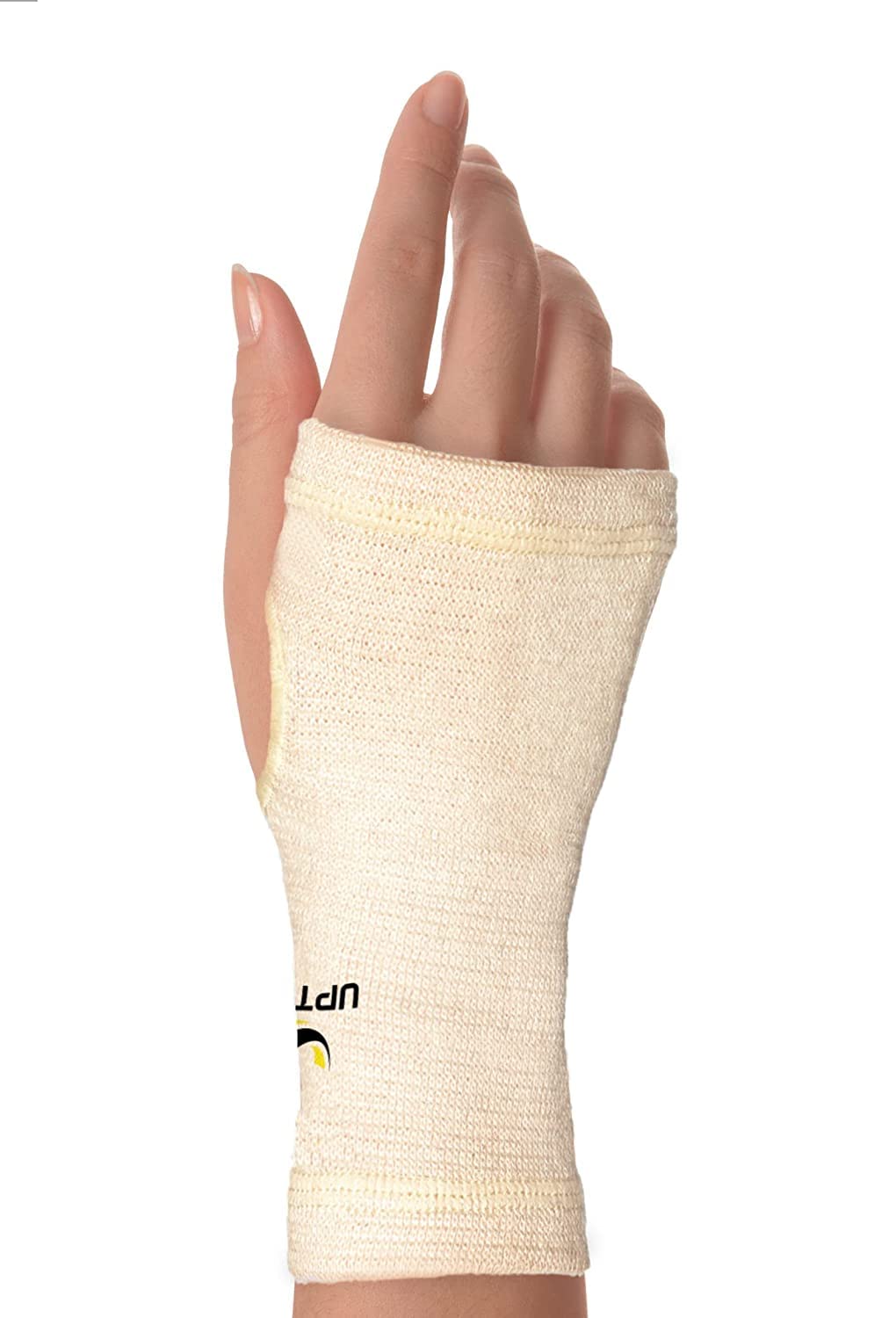 UPTOFIT Copper Wrist Brace for Women Wrist and Hand Compression Sleeve Lightweight Breathable for all day support (Large - 1 Piece)