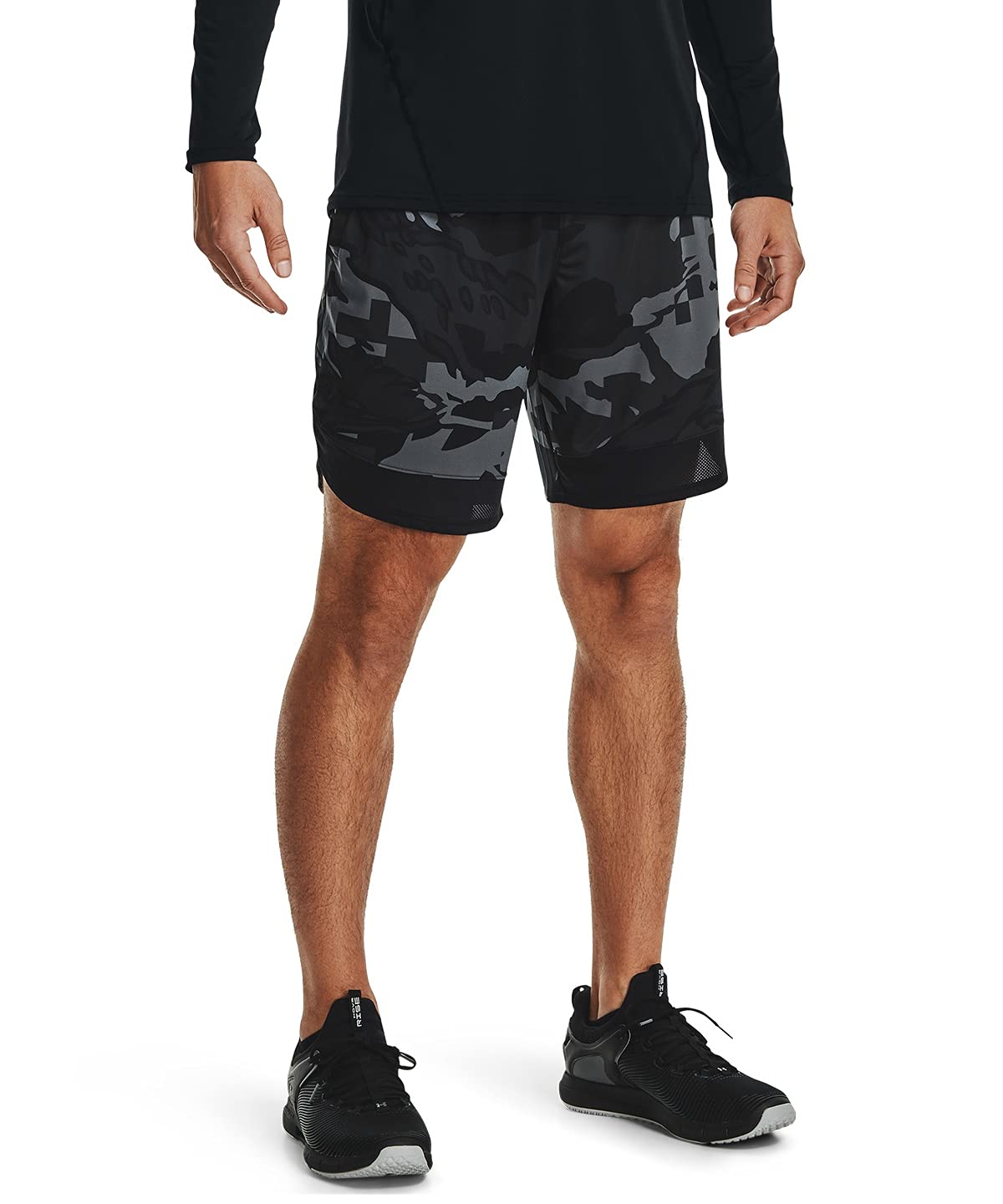 Under Armour Train Stretch Camo Shorts, Pitch Gray (012)/Black, Medium