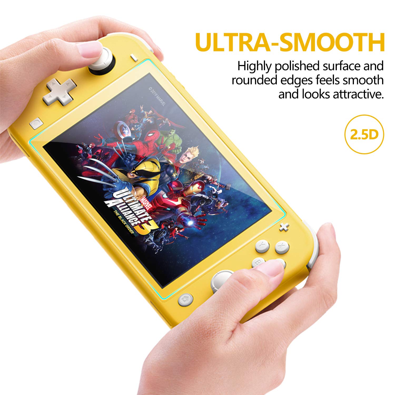 TiMOVO Screen Protector for Nintendo Switch Lite (2 Pack), Anti-Fingerprint & Anti-Bubble Tempered Glass HD Screen Protective Film for Nintendo Switch Lite Console 2019
