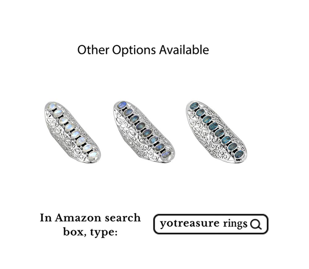YoTreasure Labradorite Solid 925 Sterling Silver Designer Ring