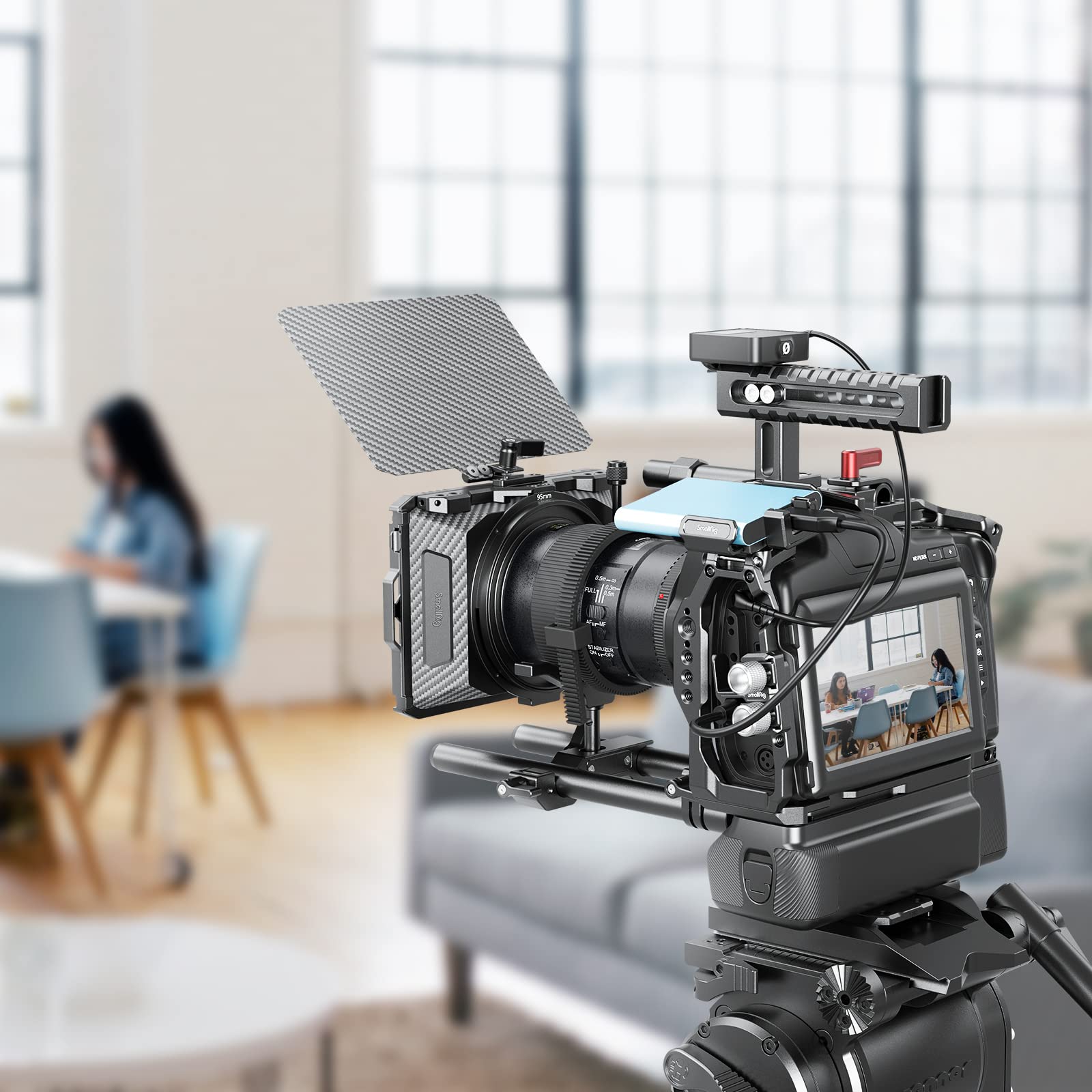 SmallRig Professional Cage Kit for BMPCC 6K Pro / 6K G2 and Battery Grip, with Camera Cage, Dual Rod Clamp, Top Handle, Cable Clamp for HDMI, SSD Mount for BMPCC 6K Pro / 6K G2-3583