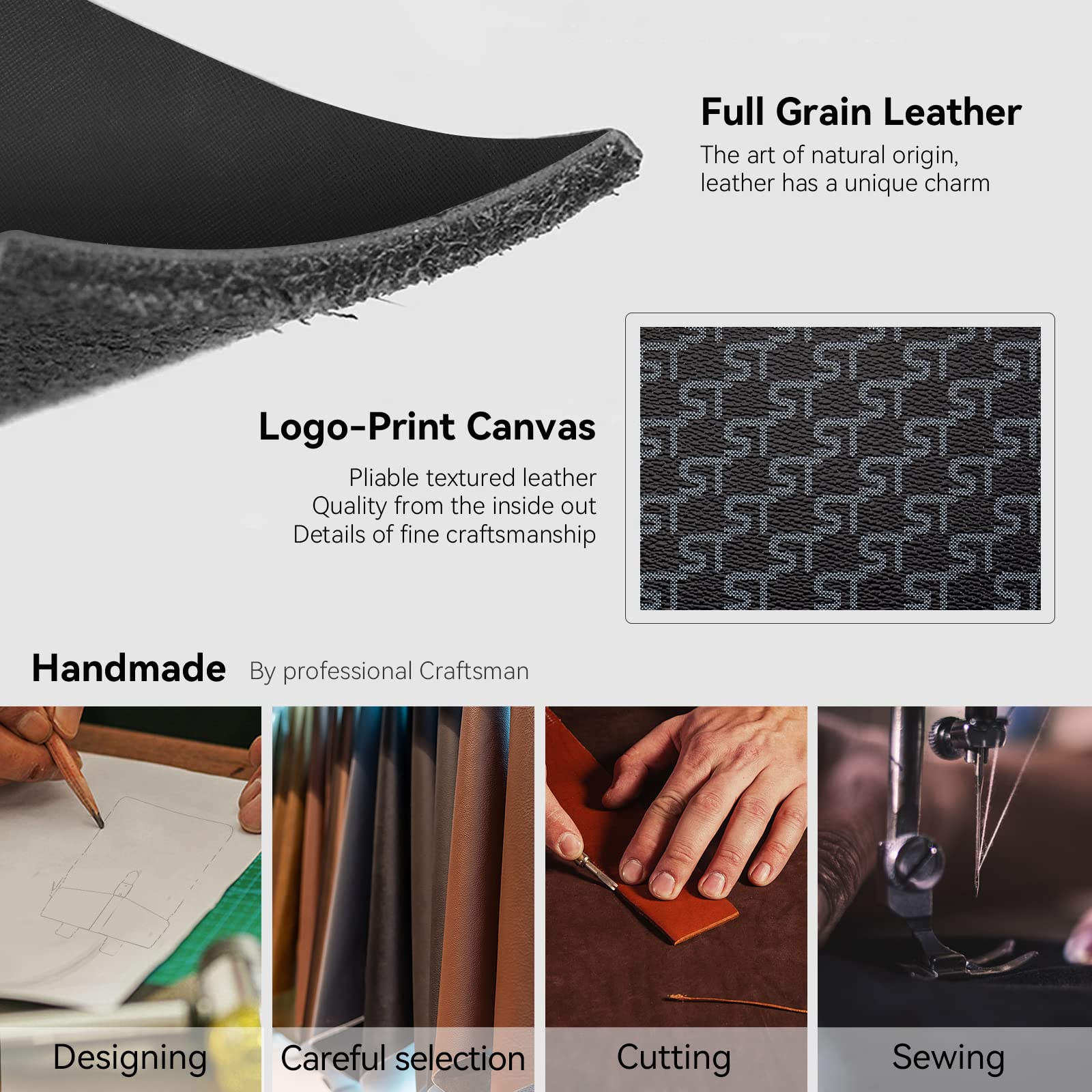 Smatree Leather Laptop Backpack for Macbook Pro 2023, Compatible with 13/14/15.6/16 inch Notebook, Business Backpack for Men, College Bag, Newest Travel Backpack Unsexual, Black