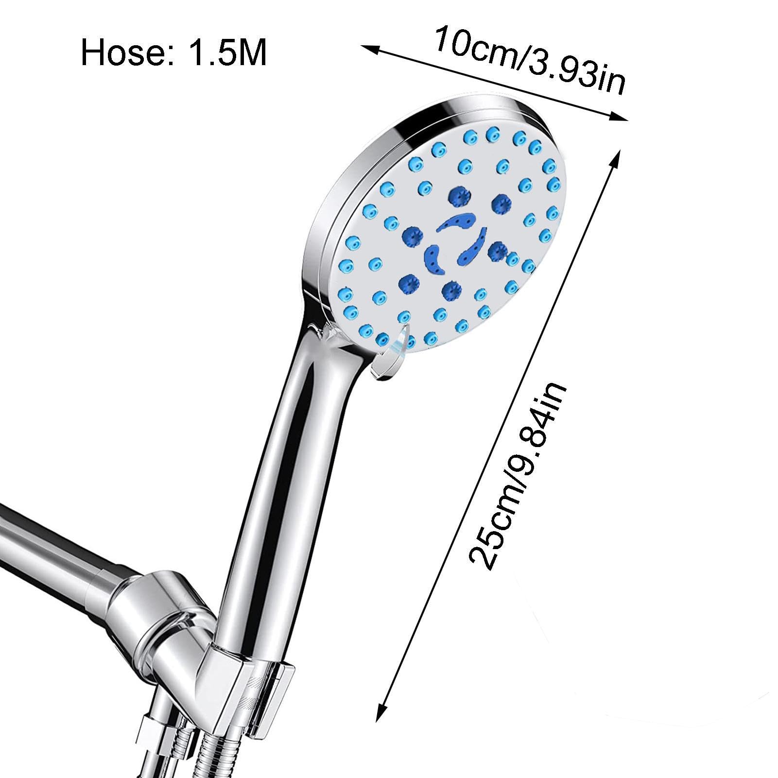 Shower Head, ABS Multifunctional Bathroom Showerheads, High Pressure Hand Held Showerhead, Stainless Steel Hose Showerhead Kit, Adjustable Replacement For Bathroom Shower