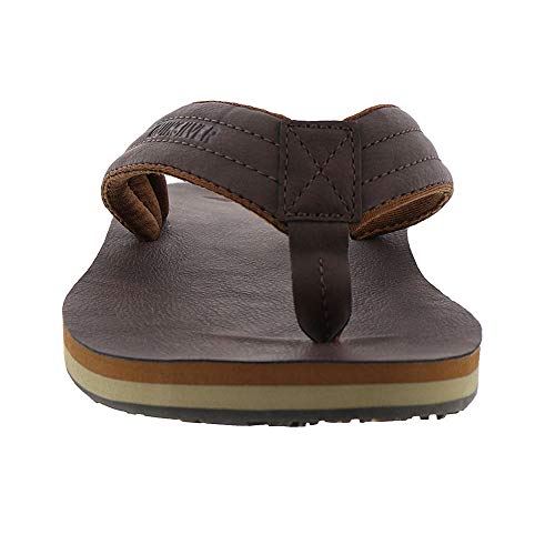 Quiksilver Men's Carver Nubuck Sandal, Demitasse/Solid, 9
