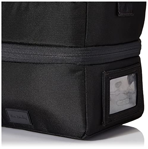Vera Bradley Women's Recycled Lighten Up ReActive Expandable Lunch Cooler Lunch Bag, Black, One Size