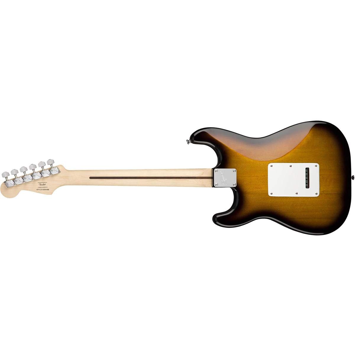 Squier Stratocaster Electric Guitar Pack, with 2-Year Warranty, Brown Sunburst, with Gig Bag, Frontman 10G, and accessories