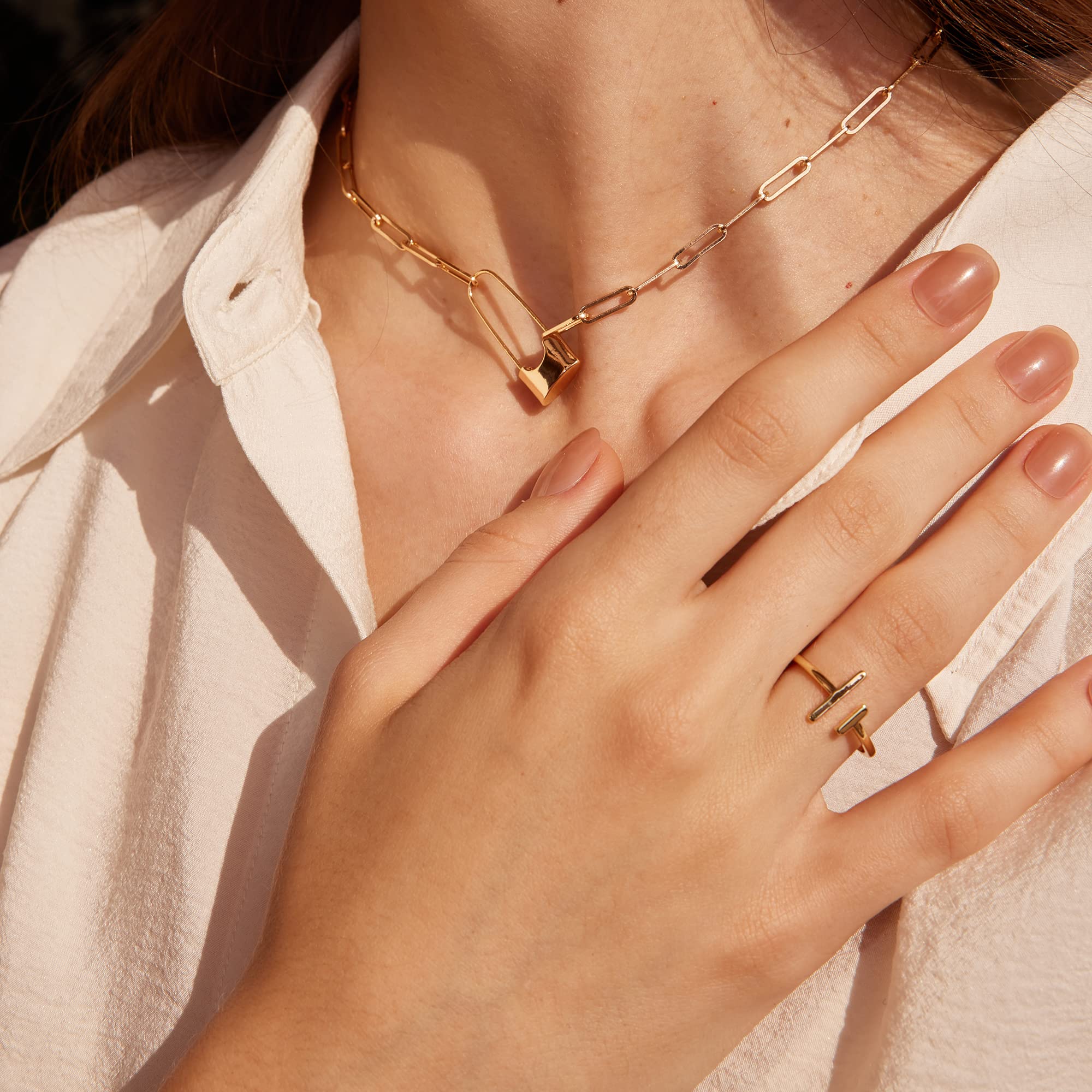Valloey Rover 14K Gold Plated Dainty CZ Dainty Diamond Stackable Ring Eternity Bands Minimalist Jewelry Gift