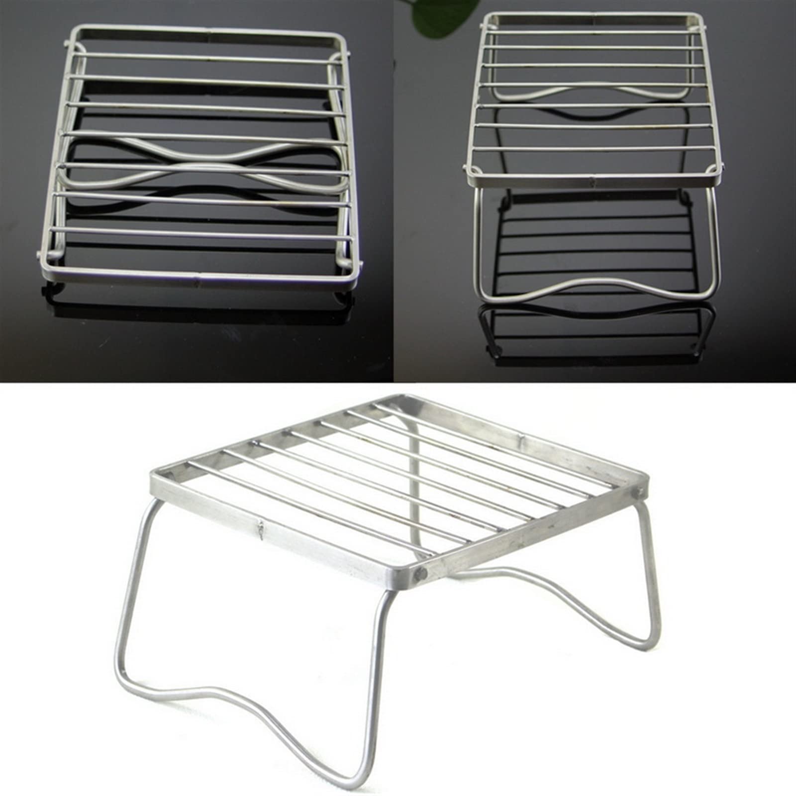 TAMYID Charcoal Grills, Mini Pocket BBQ Grill Portable Stainless Steel BBQ Grill Folding Grill Barbecue Accessories For Home Park Use For Park Camping