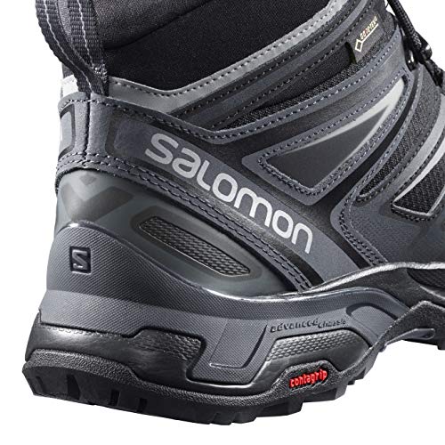 Salomon X Ultra 3 MID Gore-TEX Hiking Boots for Men, Black/India Ink/Monument, 8.5