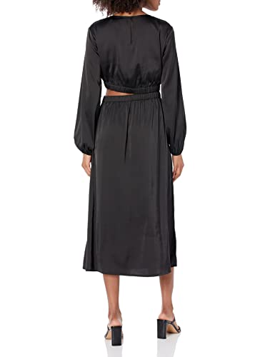 The Drop Women's Jacob Long Sleeve Cut Out Midi Dress, Black, XXL, Plus Size