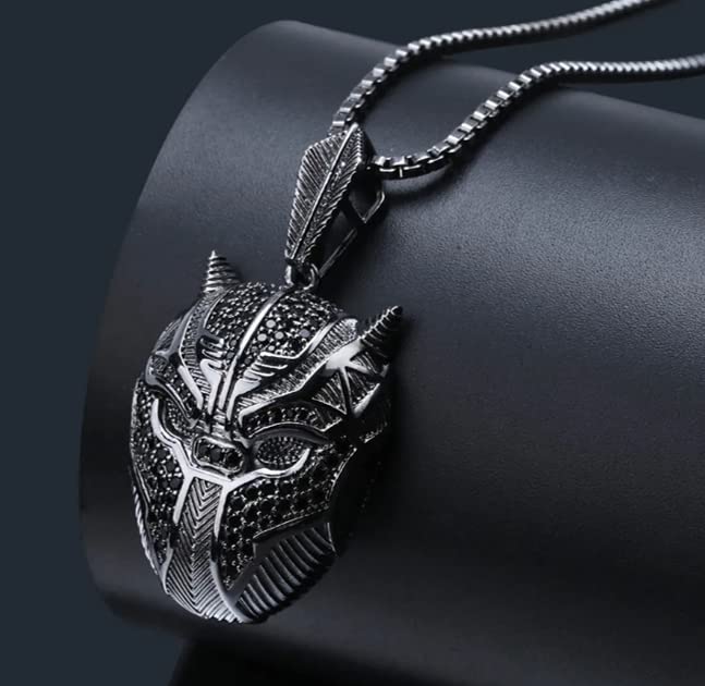 The GLD Shop Black Panther Pendant 18K Gold Plated/Yellow Gold