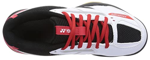 YONEX(ヨネックス) Unisex's Badminton Shoe, White/red, 8.5