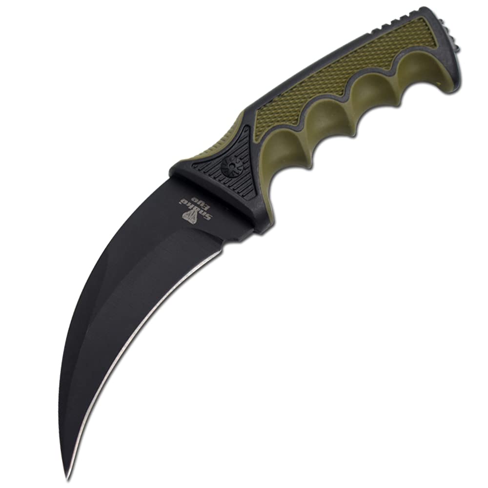 Snake Eye Tactical 9" Hunting Survival Knife Curve Saw Back Blade With Molded Sheath. (BK-1)