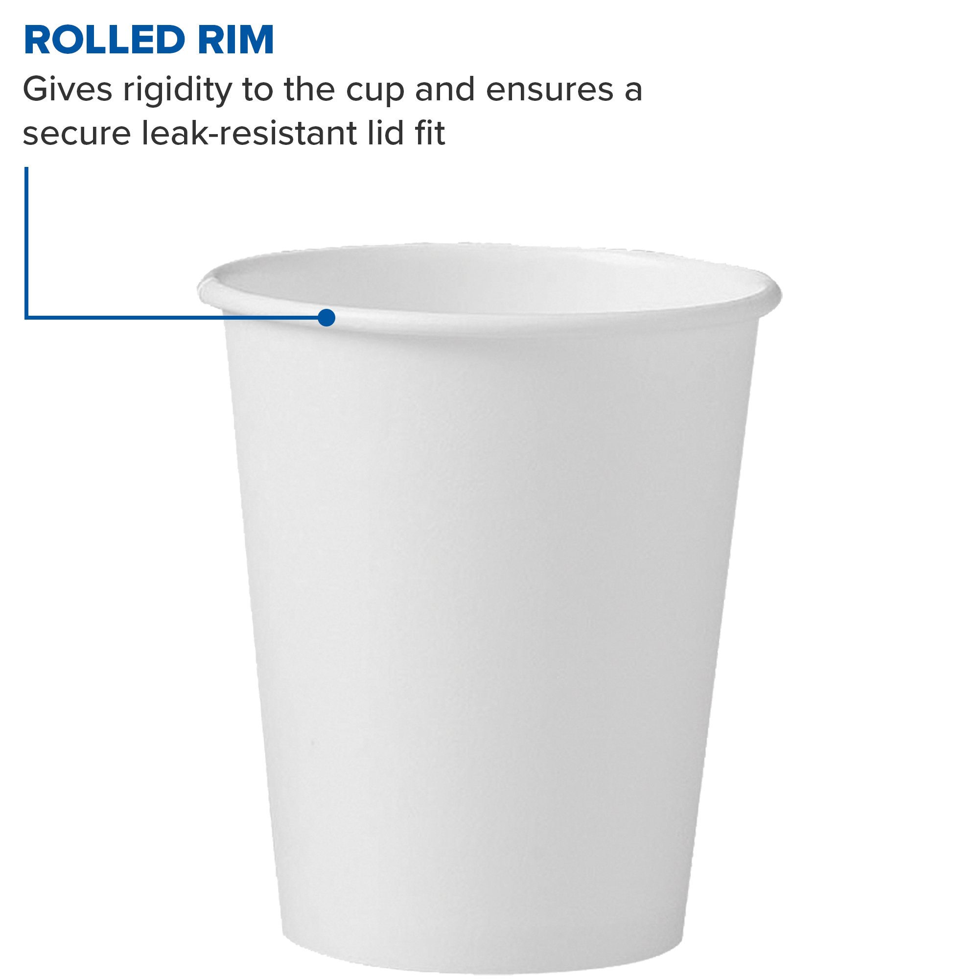 Solo 370W-2050 10 oz White SSP Paper Hot Cup (Case of 1000)