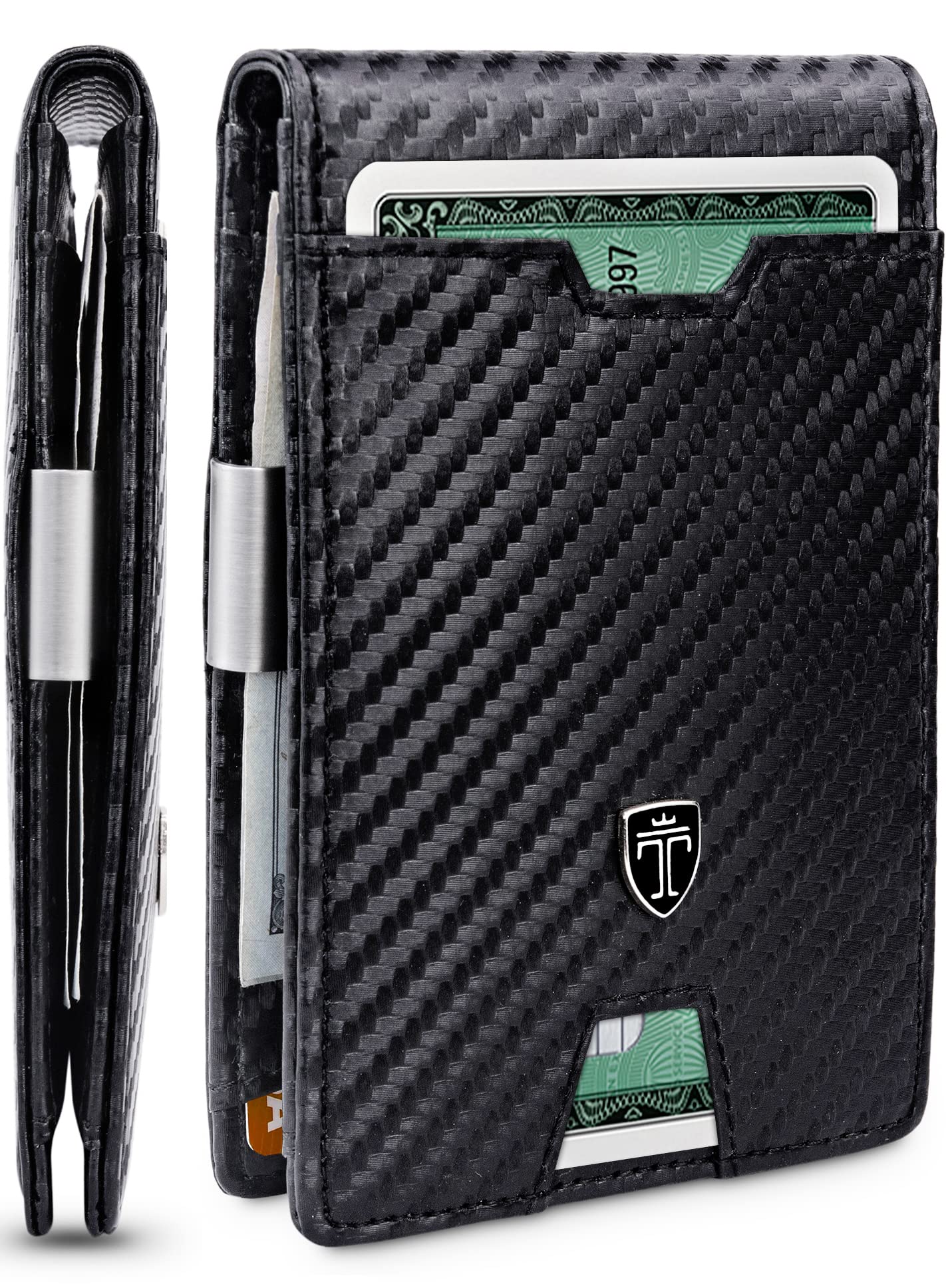 TRAVANDO Wallet for Men Mens Wallet with Money Clip RFID Slim Minimalist PHOENIX