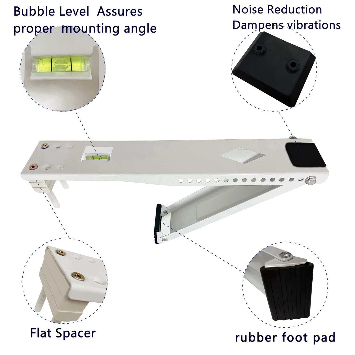 Universal Window Air Conditioner Bracket Universal AC Window Support Bracket - Heavy Duty Support Up to 165 lbs, 5,000 to 22,000 BTU AC Units