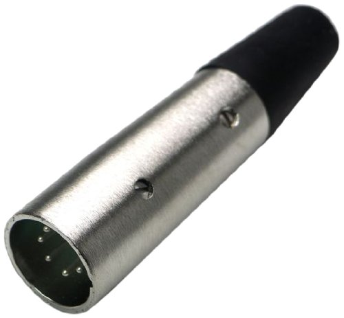 Switchcraft A5M 5-Pin Male XLR Cable Mount Plug, Nickel Finish