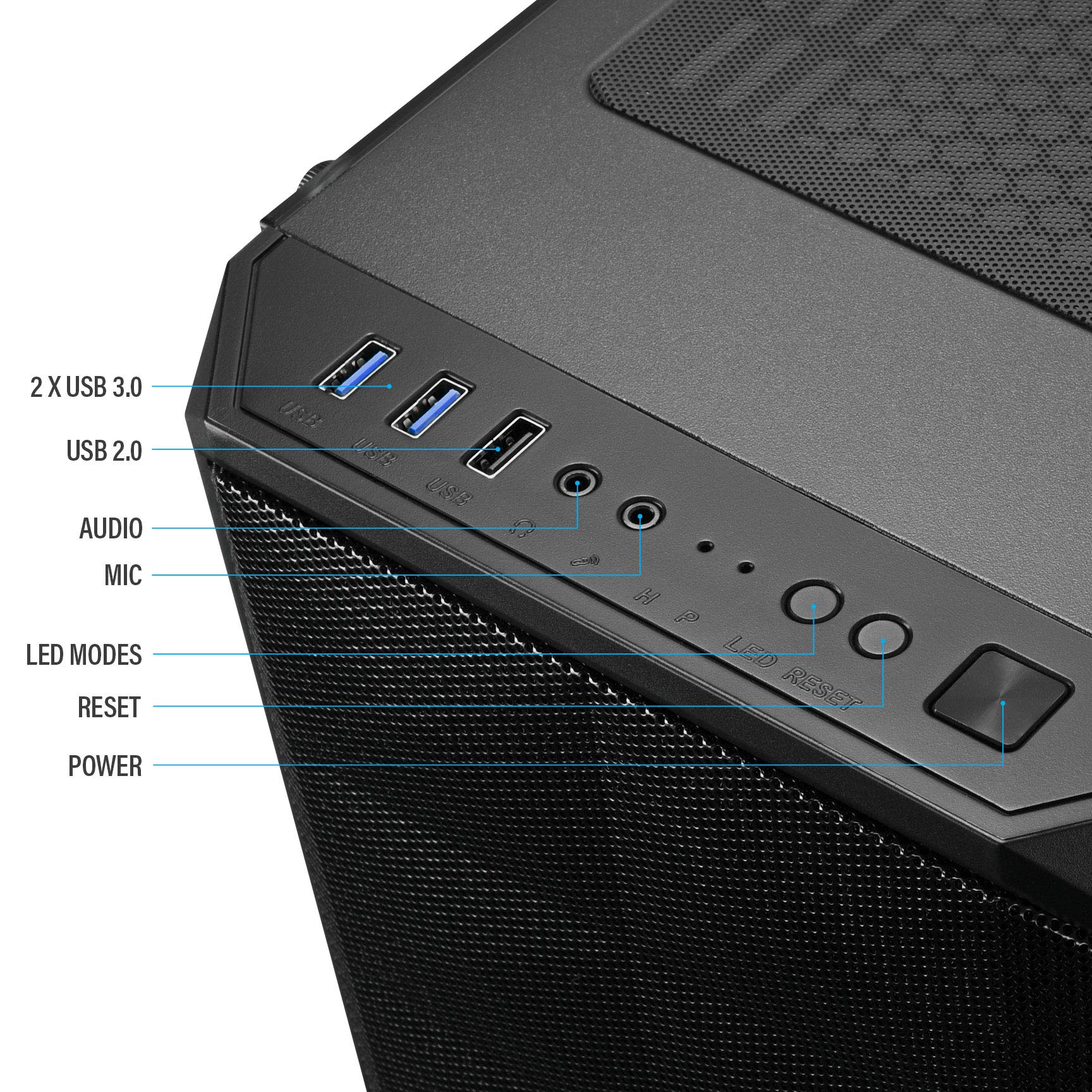 Rosewill ATX Mid Tower Gaming PC Computer Case, Dual Ring RGB LED Fans, 360mm & 240mm Liquid Cooling Radiator Support, Tempered Glass/Steel/Mesh, Great Cable Management/Airflow - Spectra D100