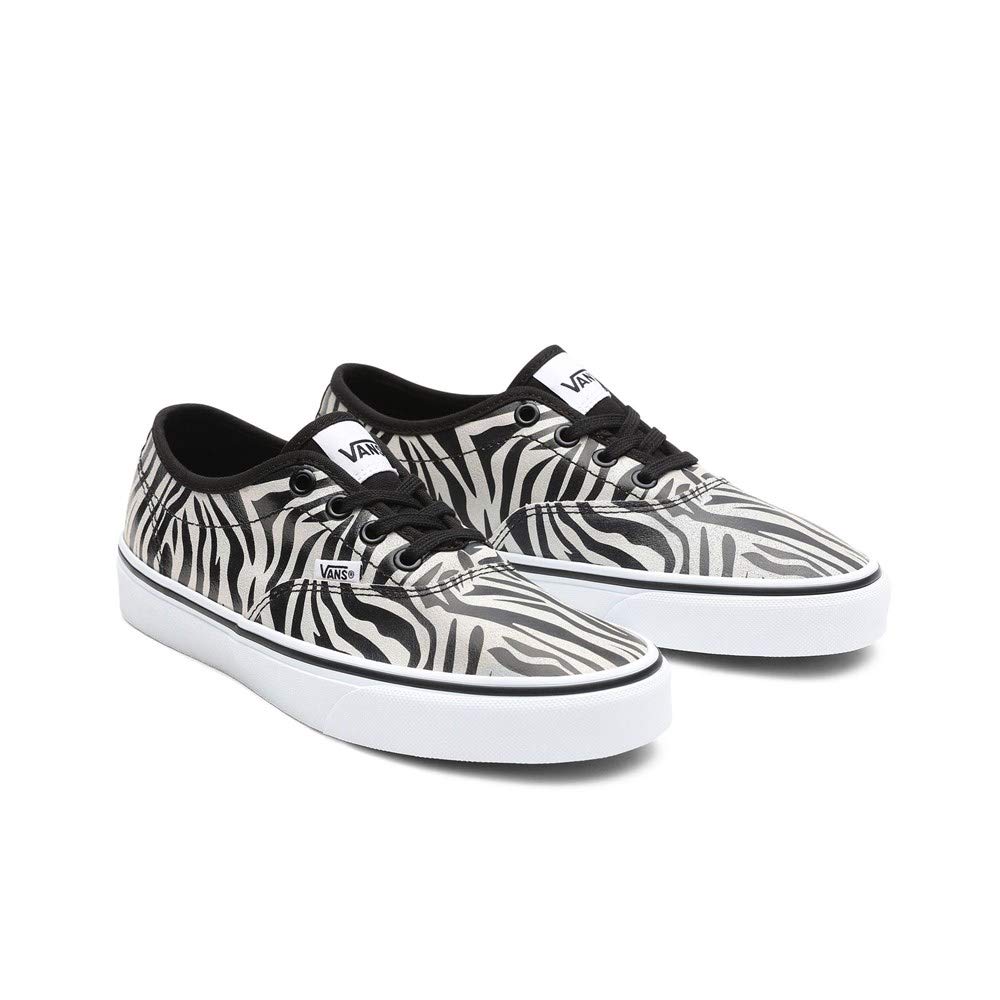 Vans Women's Doheny Decon Suede Sneaker, Metallic Zebra Black White, 8
