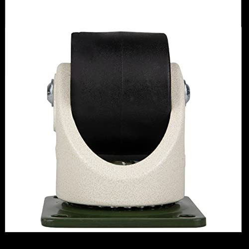 Swivel Castor Wheel Trolley Furniture Caster, Heavy Duty Caster Wheels, 360 Degree Swivel Castors, White Nylon Material, for Furniture Workbench Welding Table, Workbench Caster, 4 Pieces Castor Wheel