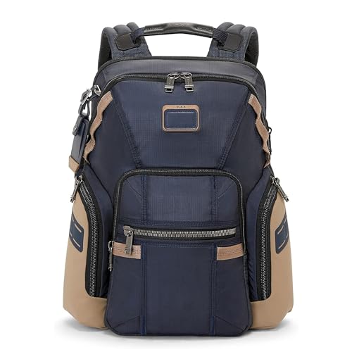 TUMI - Alpha Bravo Navigation Backpack - Everyday Travel Backpack - Fits Up to 15" Laptop - 16.0" X 14.0" X 7.3" - Midnight Navy/Khaki