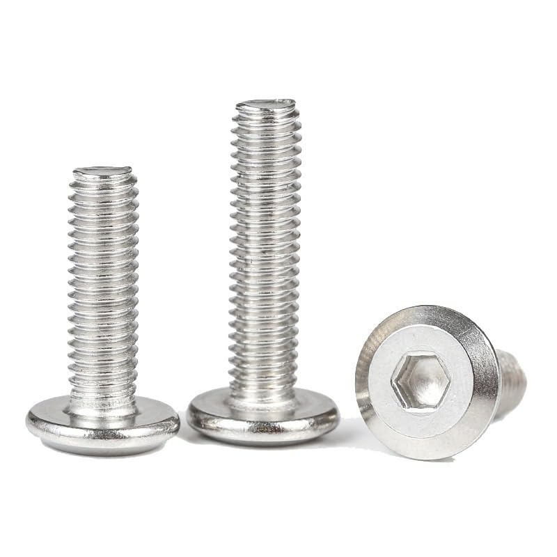 RAKTDA Hexagon Socket Screws 304 chamfered Hexagon Socket Screws, Flat Head Hexagon Socket Screws, Furniture Screws, Flat Head Bolts (Size : M5*12)