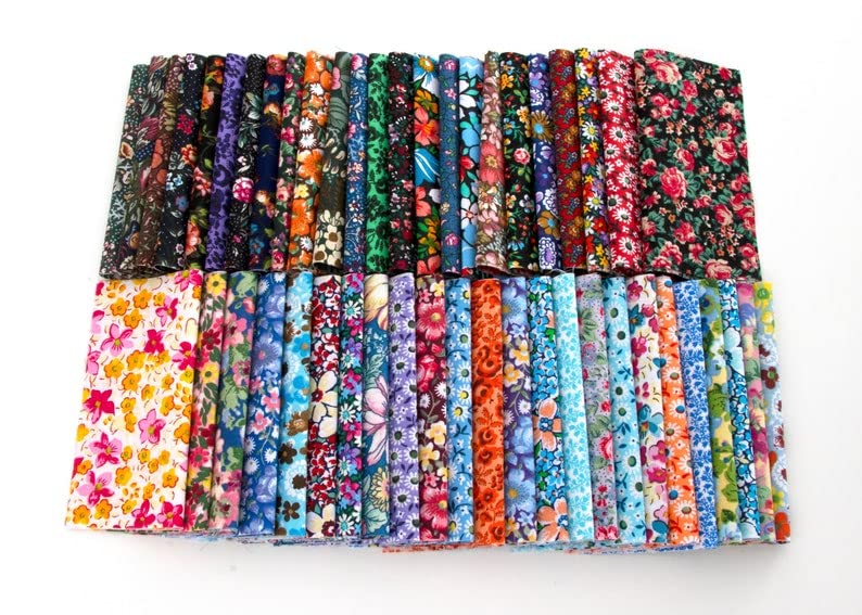 Set of 20 New Vintage Floral Jelly roll - 2.5 inch 100% Cotton Fabric Quilt