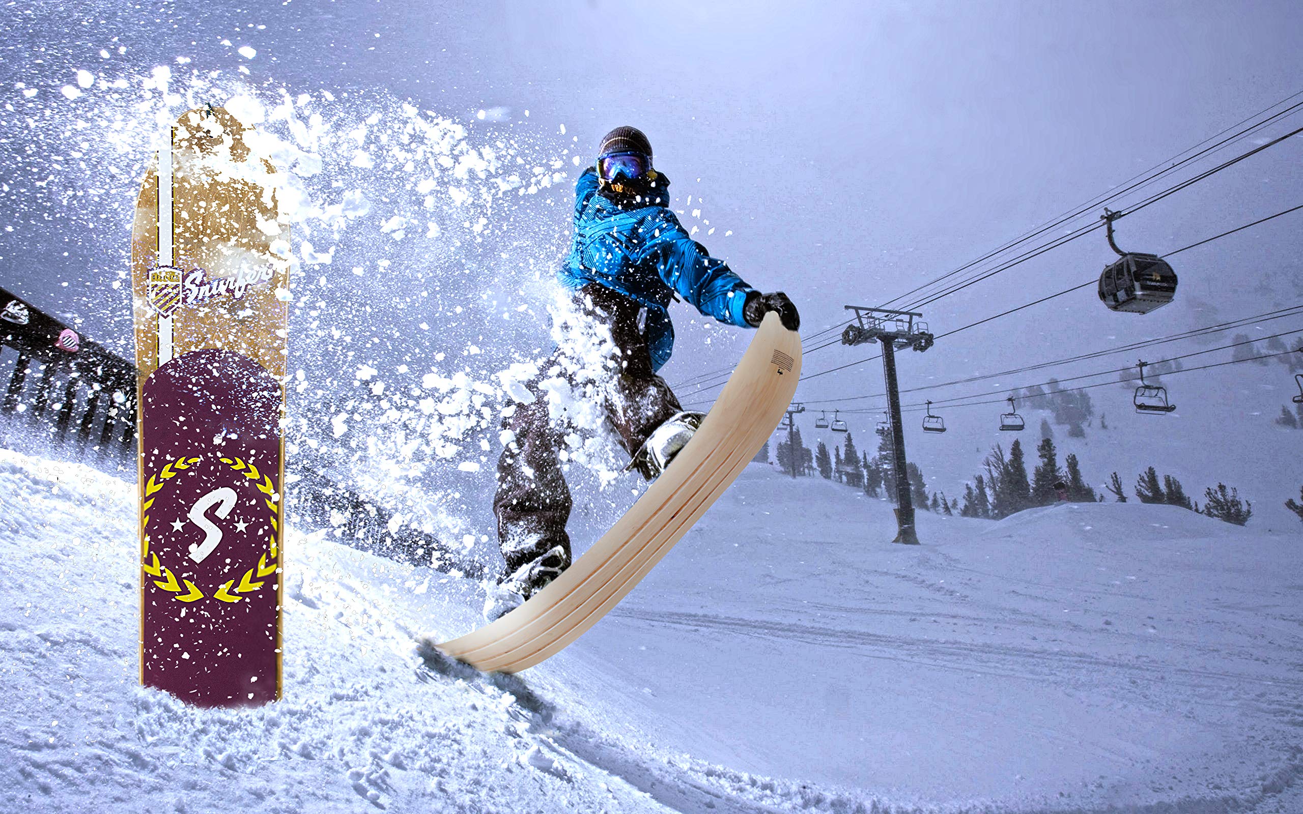Snurfer - The Drifter Snow Surfer - Snow Surfer Board - Great Snowboarding Alternative
