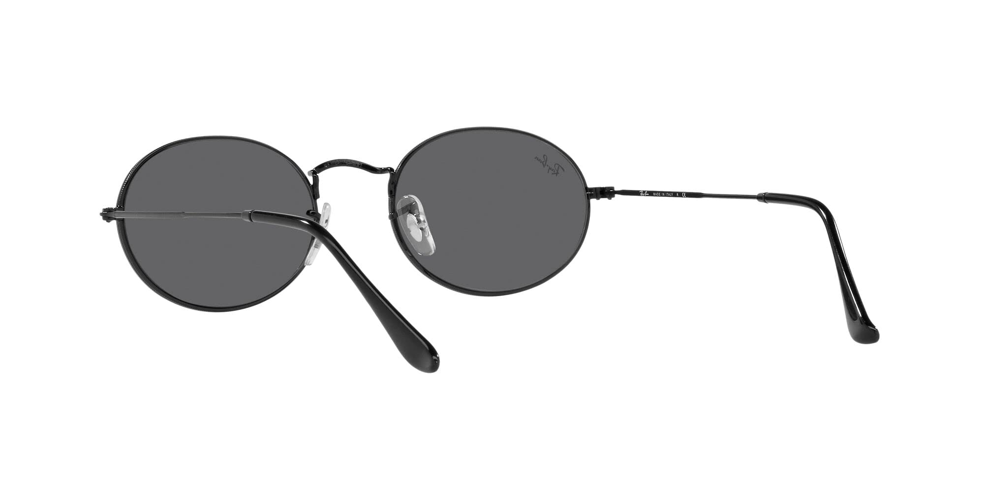 Ray-Ban Rb3547 Oval Sunglasses, Matte Grey On Gold/Grey Bi-Mirrored Grey, 54 mm