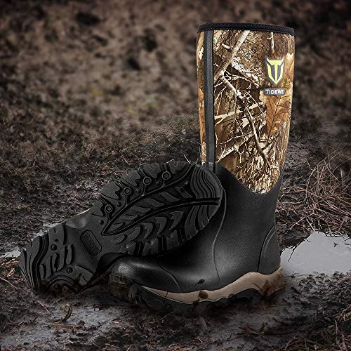 TIDEWE Hunting Boot for Men, 400g Insulated Waterproof Durable 16" Men's Hunting Boot, 6mm Neoprene and Rubber Outdoor Boot US Size 9