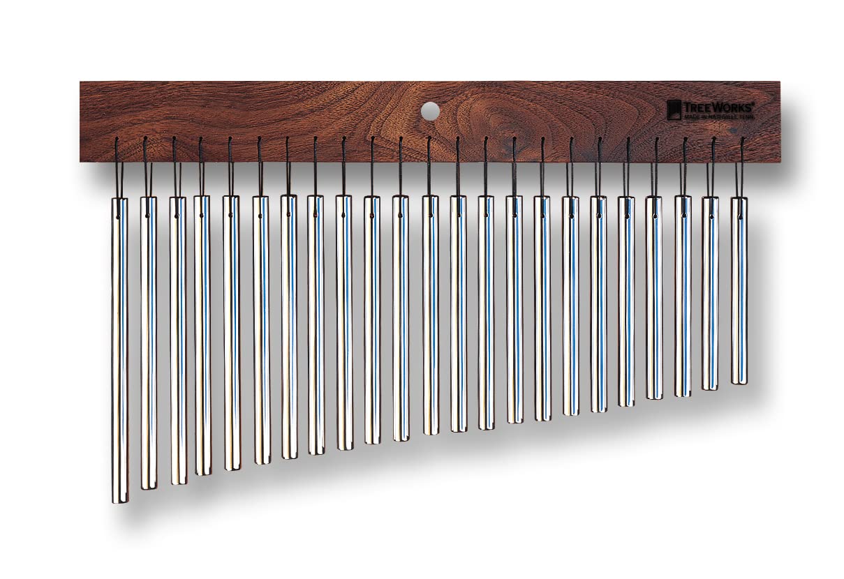 TreeWorks Chimes Classic Medium Single Row Bar Chimes Percussion Instrument — MADE in U.S.A. (TRE23)